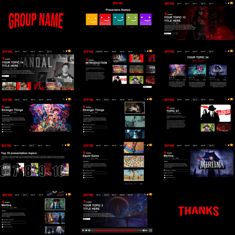 Netflix PowerPoint Template with Dynamic Morph Transitions