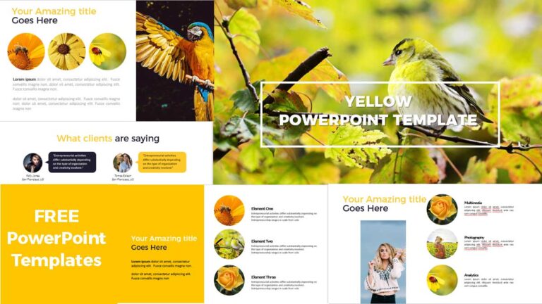 ? Free PowerPoint Templates Yellow PPT to Download